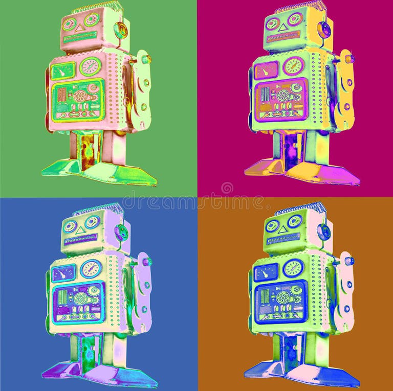 Robot Pop Art Stock Illustrations – 2,271 Robot Pop Art Stock ...