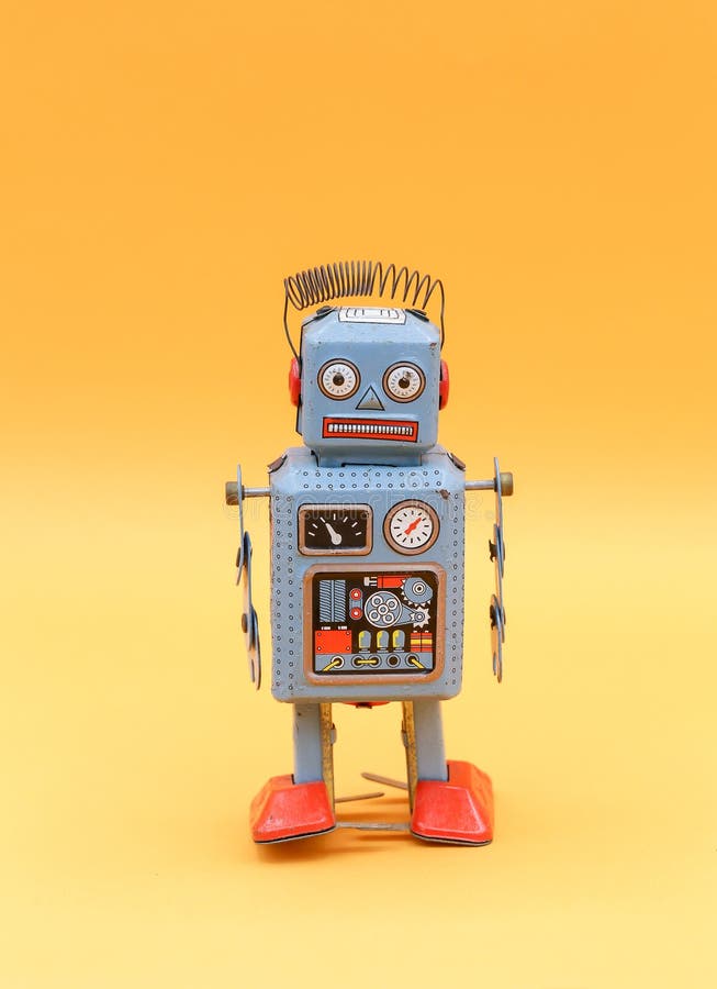 Retro robot toy. stock photo. Image of amusement, childhood - 110065820