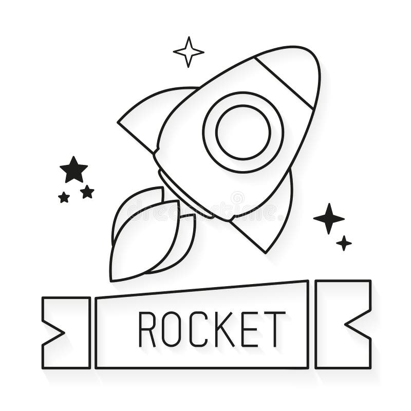 Retro Rocket Icon for Your Desktop and Design Vector Stock Vector ...