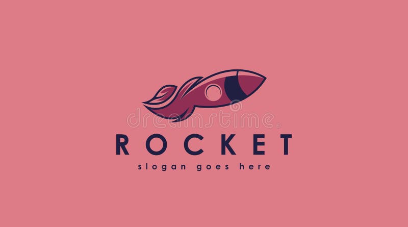 Retro Rocket Logo Design Concept Vector Stock Vector - Illustration of ...