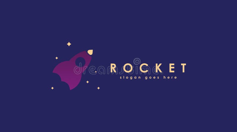 Retro Rocket Logo Design Concept Vector Stock Vector - Illustration of ...