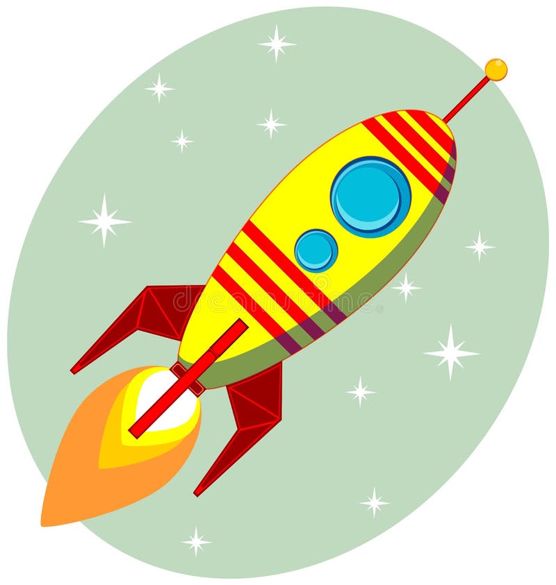 Retro Rocket vector stock vector. Illustration of ship - 81630097