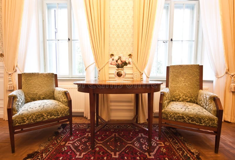 Retro room interior stock photo. Image of stylish, decor - 22376458