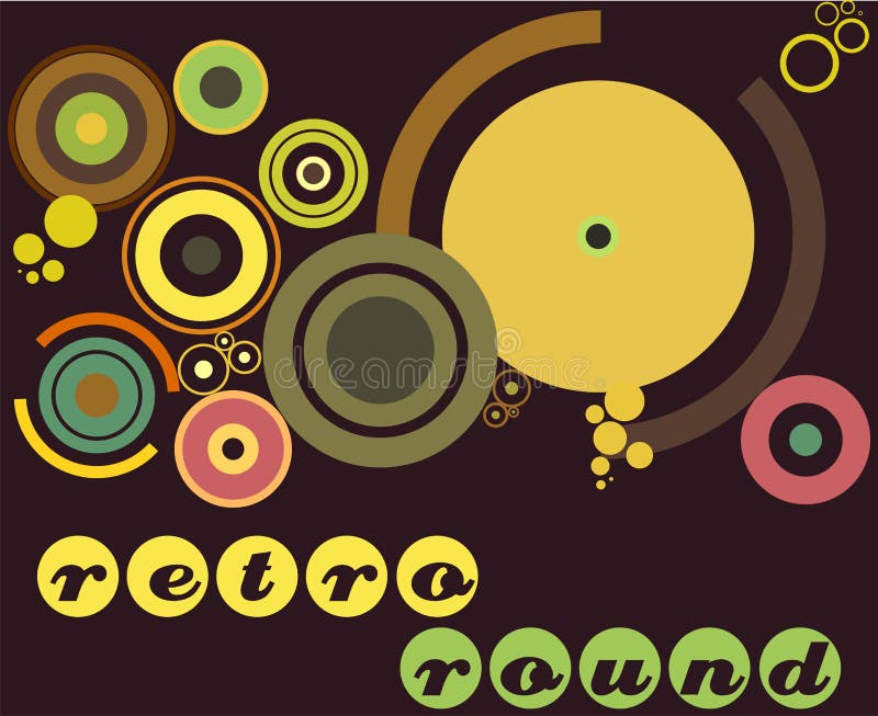 Retro rounds and waves stock vector. Illustration of background - 955019