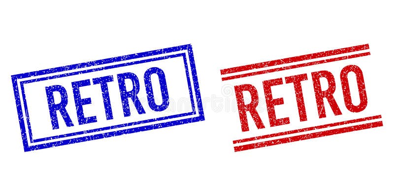 Scratched Textured RETRO Seal with Double Lines Stock Vector ...