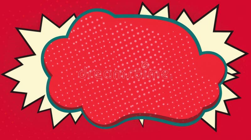 Retro Ruby Vintage Pop Art Style Speech Bubble Vector Pattern ...