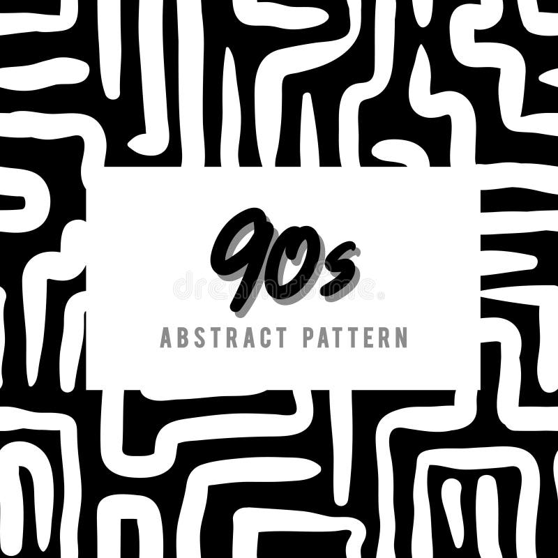 Retro 90s Abstract Pattern Isolated Illustration Stock Illustration ...