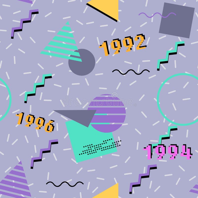 Retro 1990s fashion design stock vector. Illustration of fashionable ...