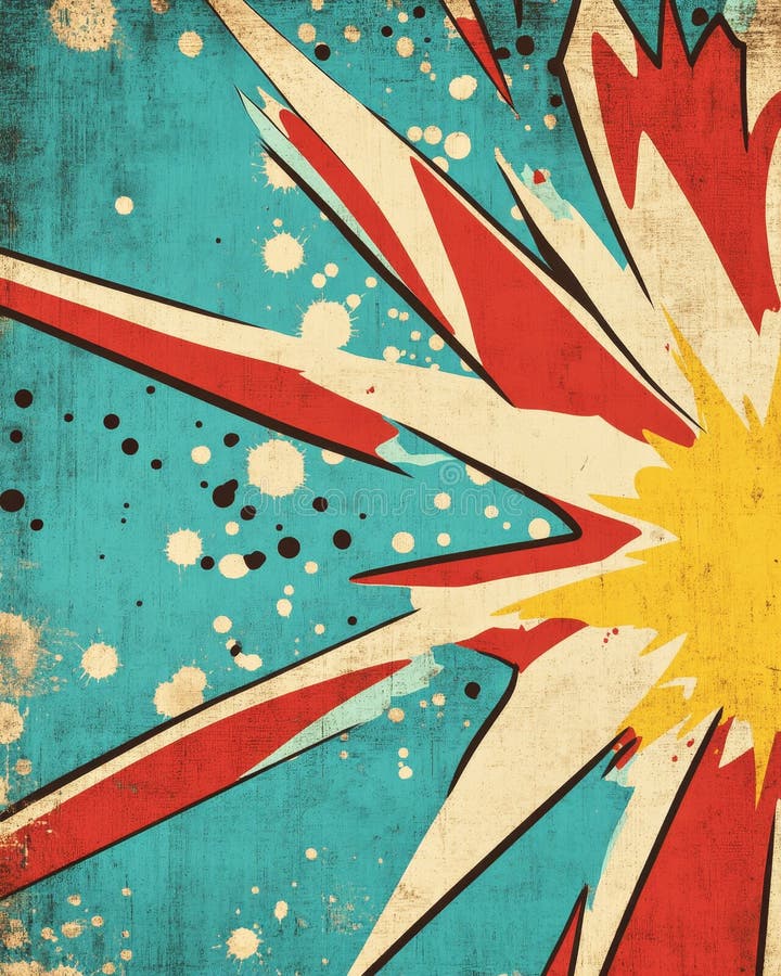 Retro 50s Poster Featuring Comic-style Graphics and Playful Design ...