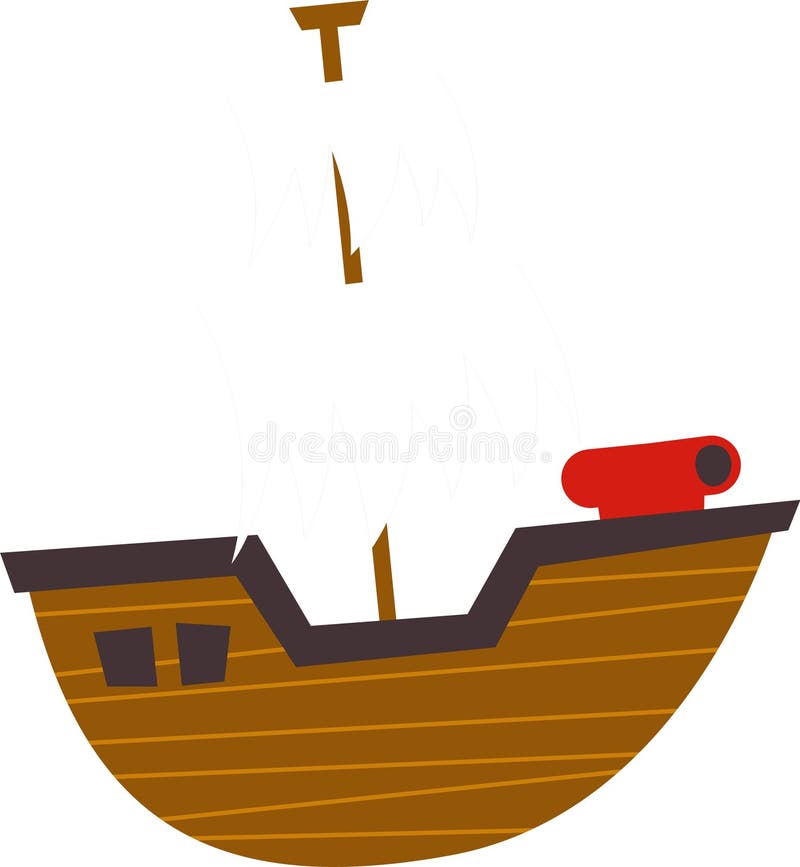 Retro Sailing Ship stock vector. Illustration of ocean - 286510133