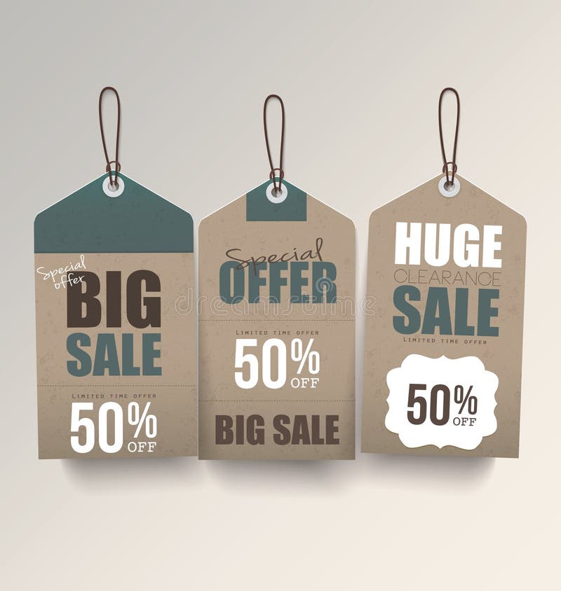 Retro Sale Tags stock vector. Illustration of solution - 51907449