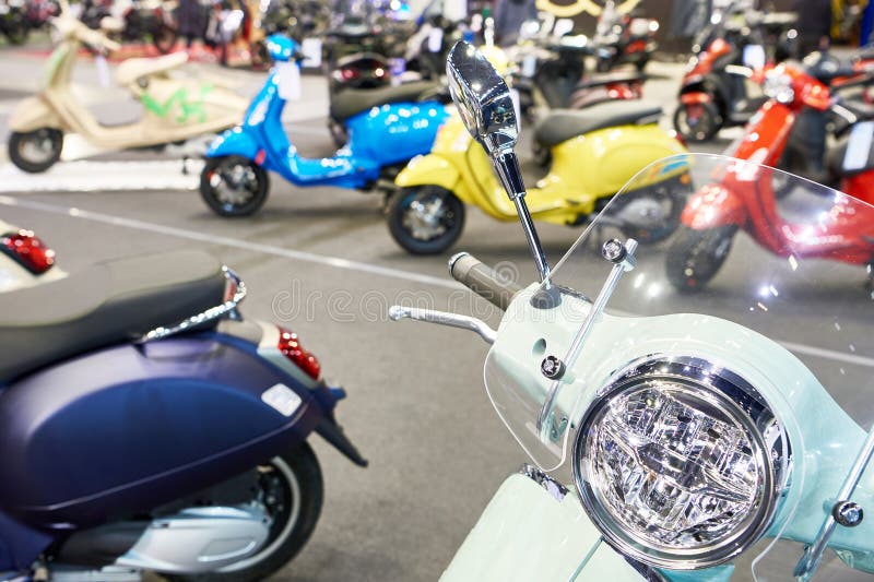 Retro scooter in store stock photo. Image of vehicle - 320784768