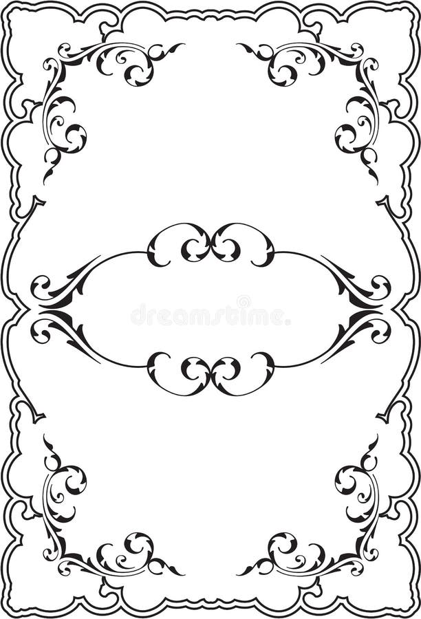 Retro Scrolling Perfect Frame Stock Vector - Illustration of curve ...