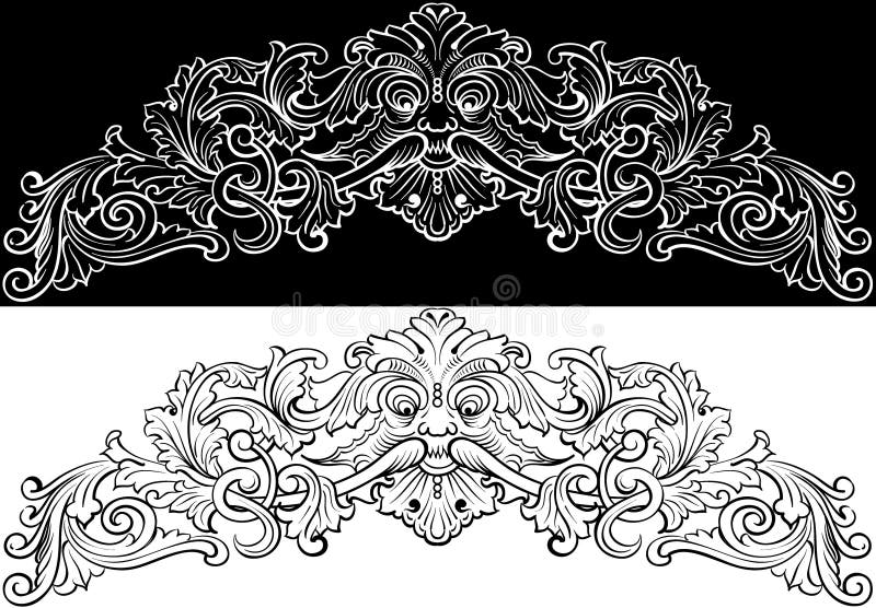 Beautiful Scroll Crest stock illustration. Illustration of element ...