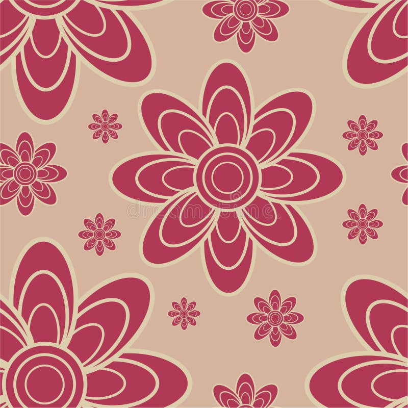 Seamless Red Vintage Japanese Floral Kimono Tenugui Textile Pattern ...