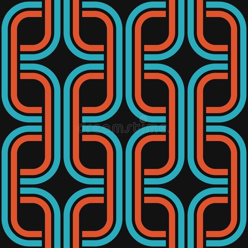 Geometric Retro Wallpaper Seamless Pattern Stock Illustration ...