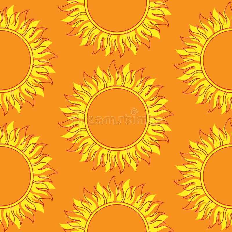 Retro Seamless Pattern with Suns. Retro Seamless Patterns Set. Stock ...