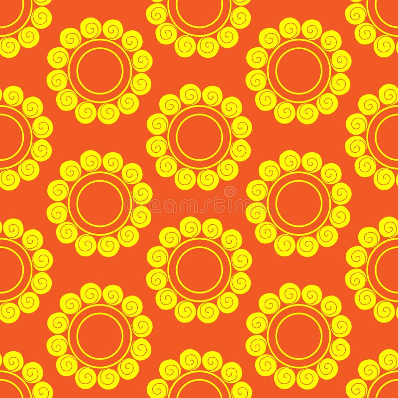 Retro Seamless Pattern with Suns. Retro Seamless Patterns Set. Stock ...