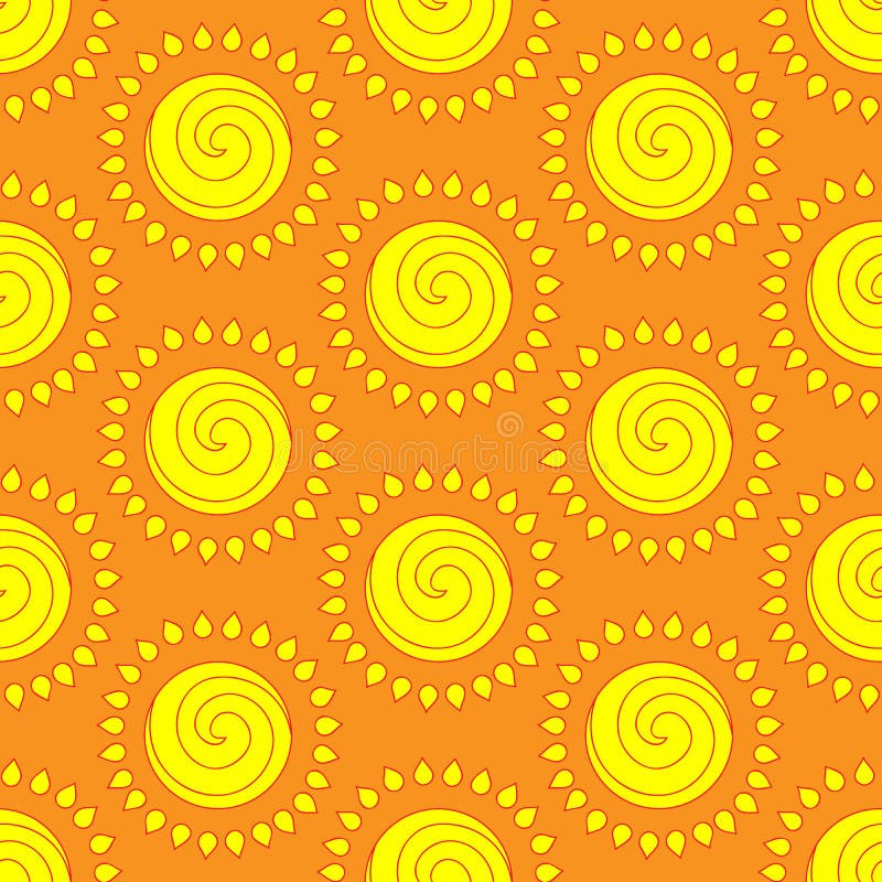Retro Seamless Pattern with Suns. Retro Seamless Patterns Set. Stock ...