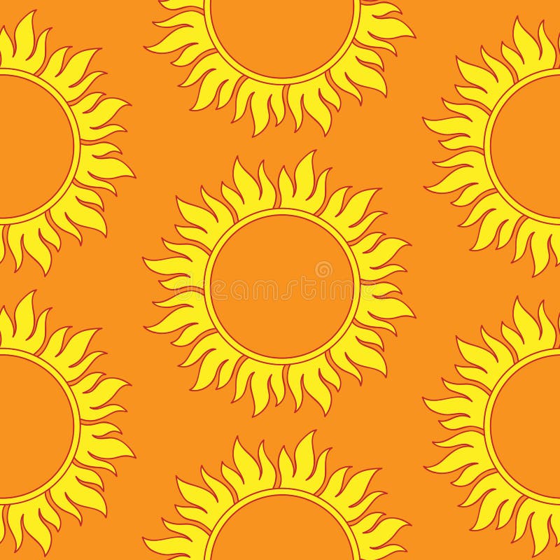 Retro Seamless Pattern with Suns. Retro Seamless Patterns Set. Stock ...