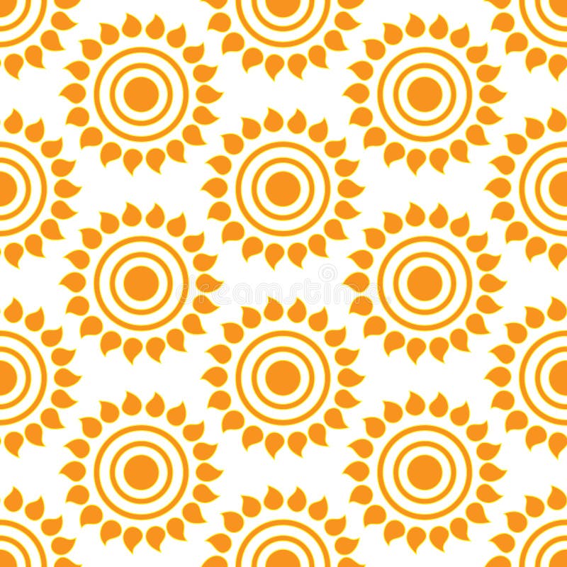 Retro Seamless Pattern with Suns. Retro Seamless Patterns Set. Stock ...