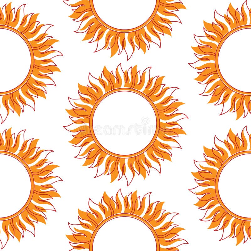 Retro Seamless Pattern with Suns. Retro Seamless Patterns Set. Stock ...