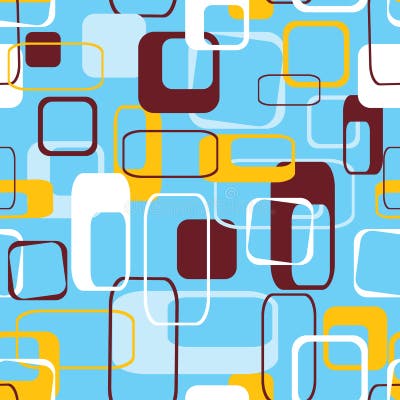 Retro Seamless Pattern, Vector Stock Vector - Illustration of drawing ...