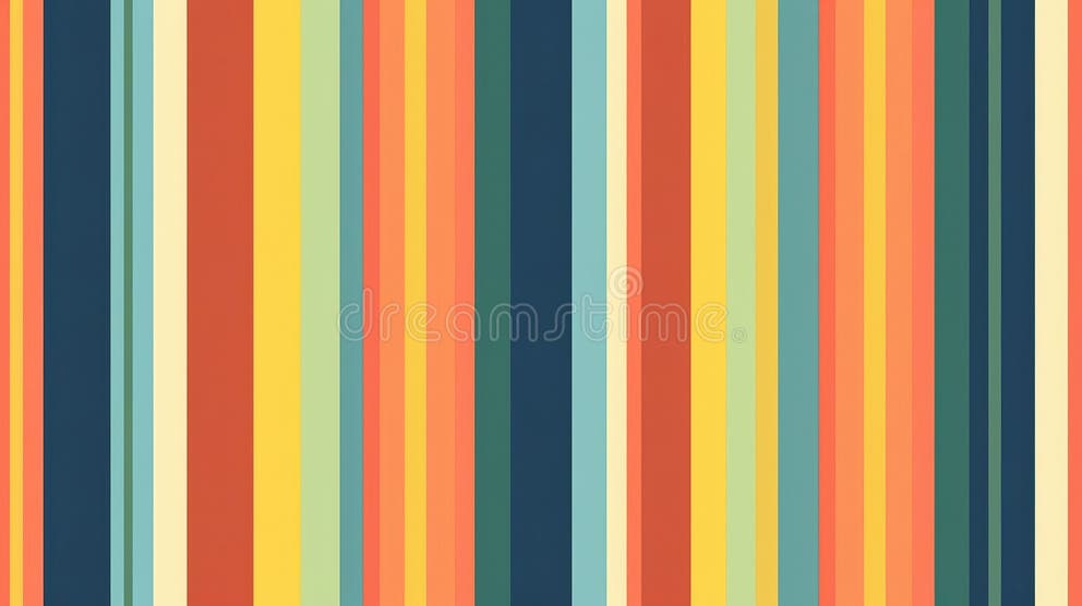 Retro Seamless Pattern with Vertical Stripes and Color Stripes Stock ...