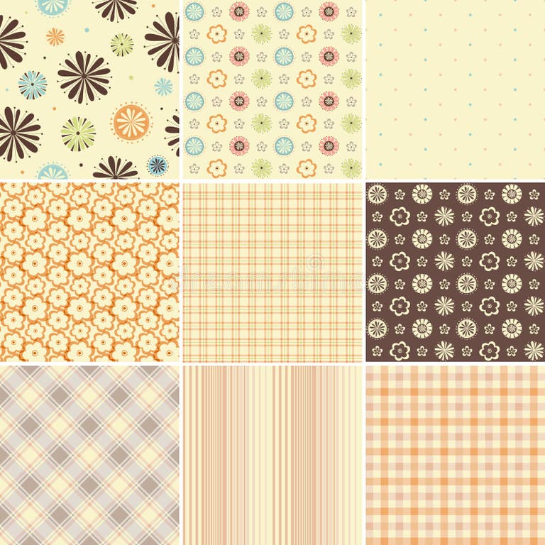 Retro Seamless Set Stock Illustrations – 189,912 Retro Seamless Set ...