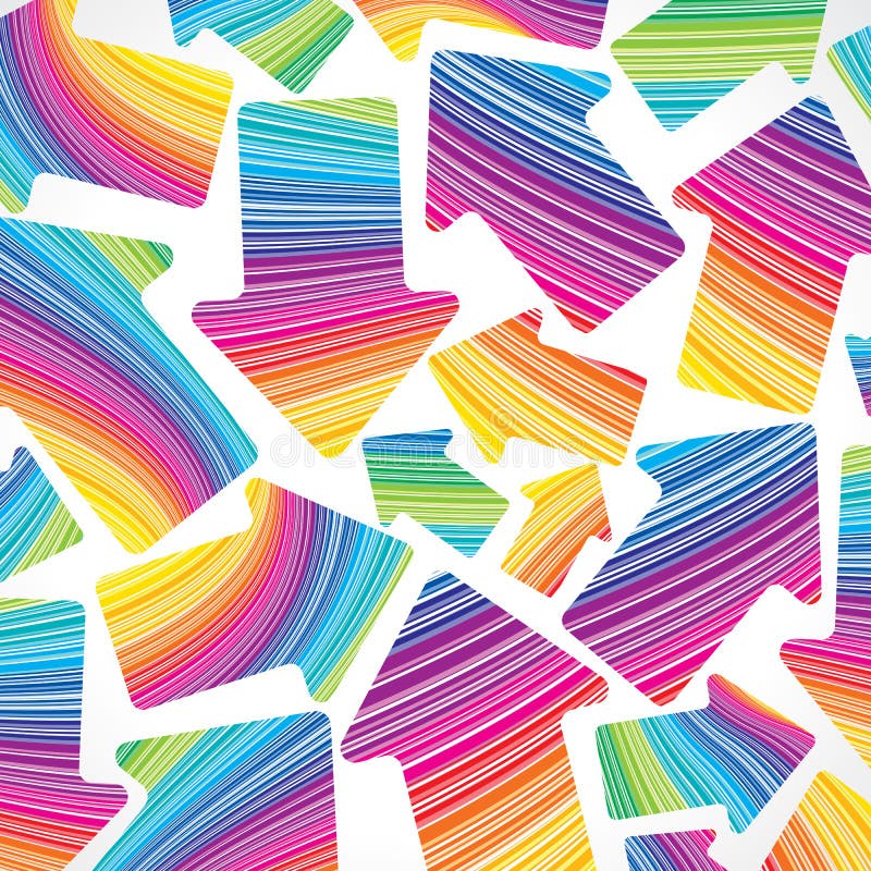 Retro (seamless) Stripe Pattern with Arrows Stock Vector - Illustration ...