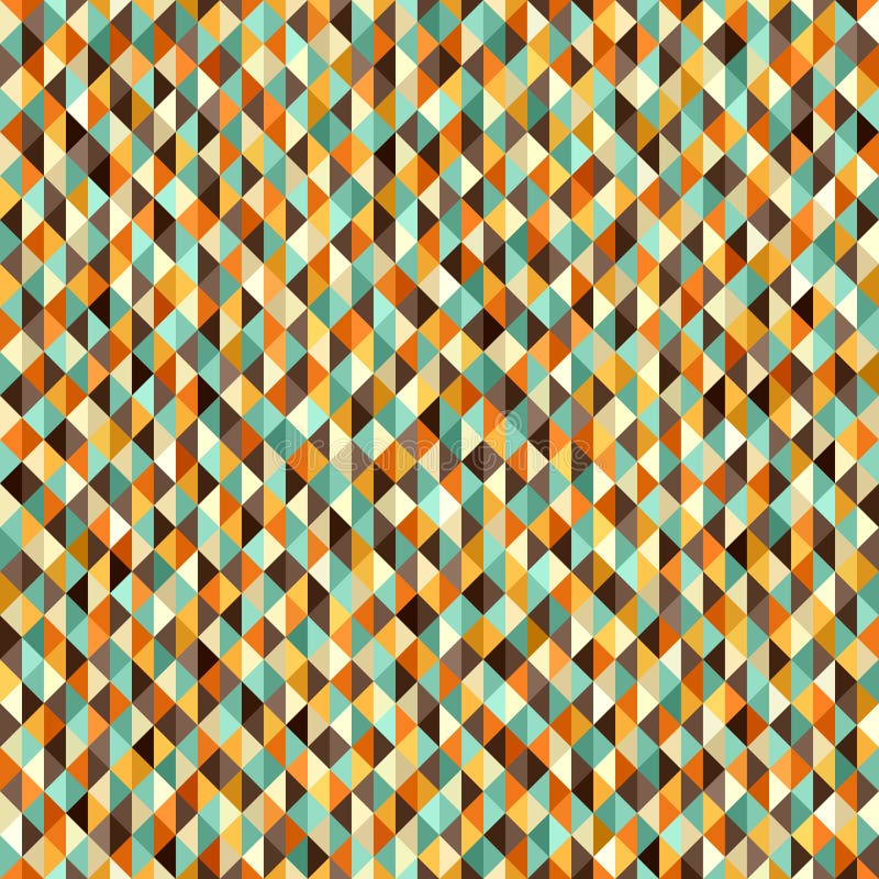 Retro Seamless Vector Triangle Pattern Stock Vector - Illustration of ...