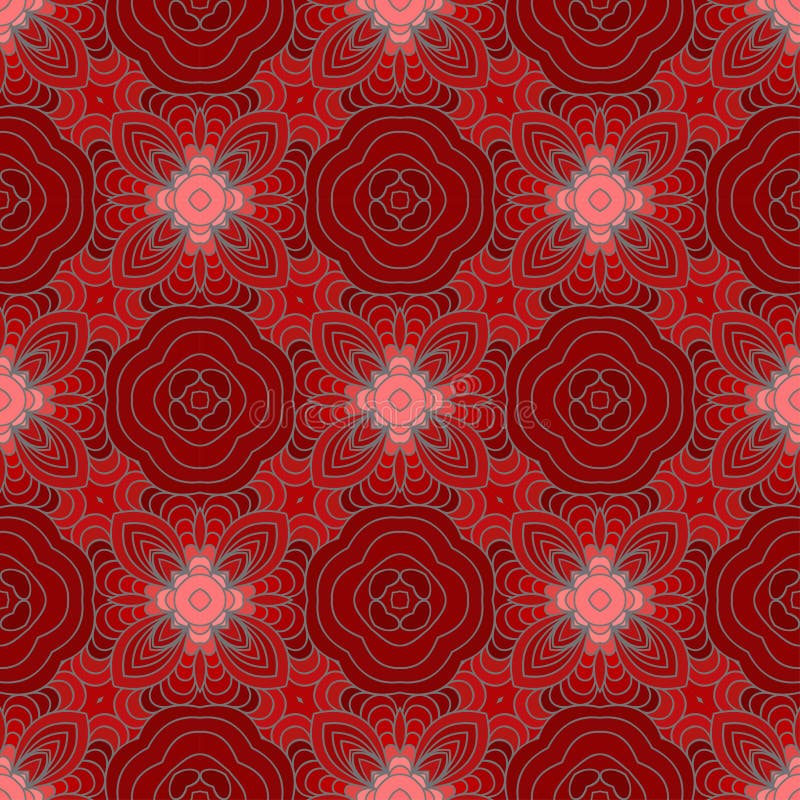 Retro Seamless Vector Wallpaper Stock Vector - Illustration of curl ...