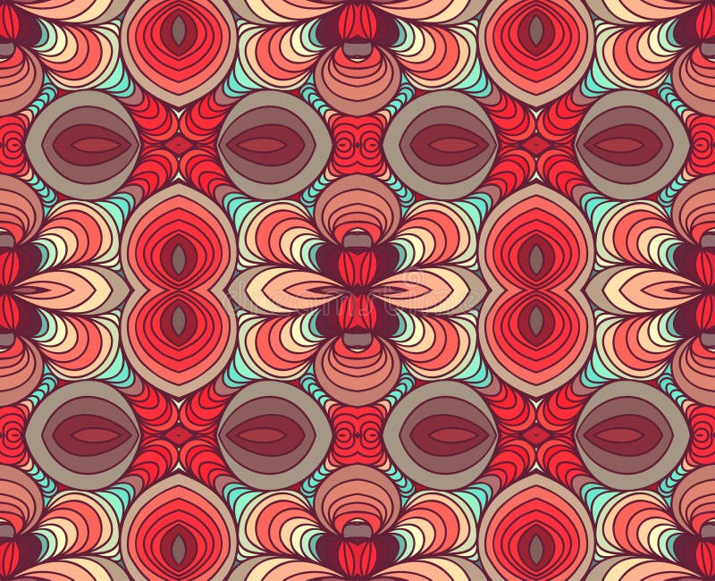 Retro Seamless Vector Wallpaper Stock Vector - Illustration of decor ...