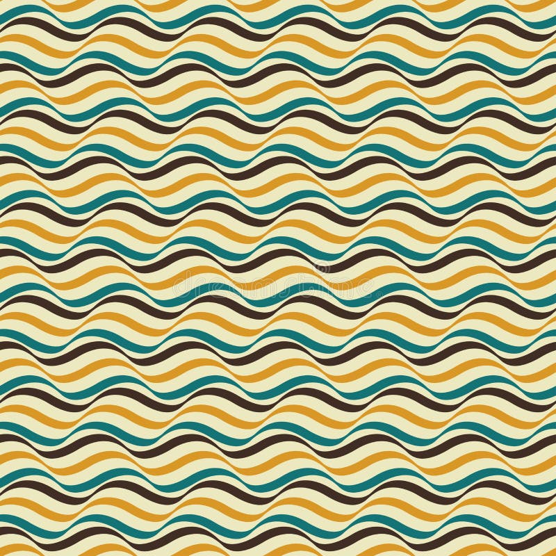 Retro Seamless Wavy Pattern Stock Vector - Illustration of backdrop ...