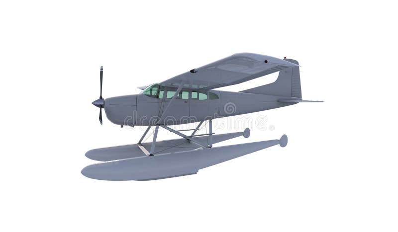 Retro Seaplane Illustration. 3D Render Stock Illustration ...