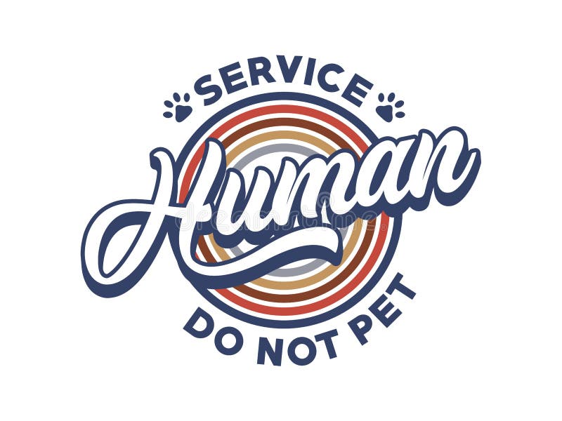 Retro Service Human Do Not Pet 80s for Graphic T-shirts Stock Vector ...