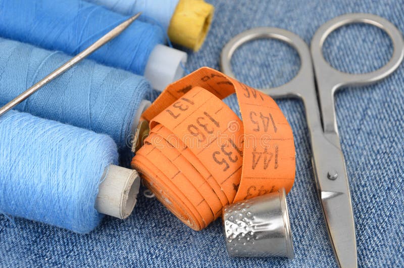 Retro sewing kit stock photo. Image of knite, fabric - 66115412