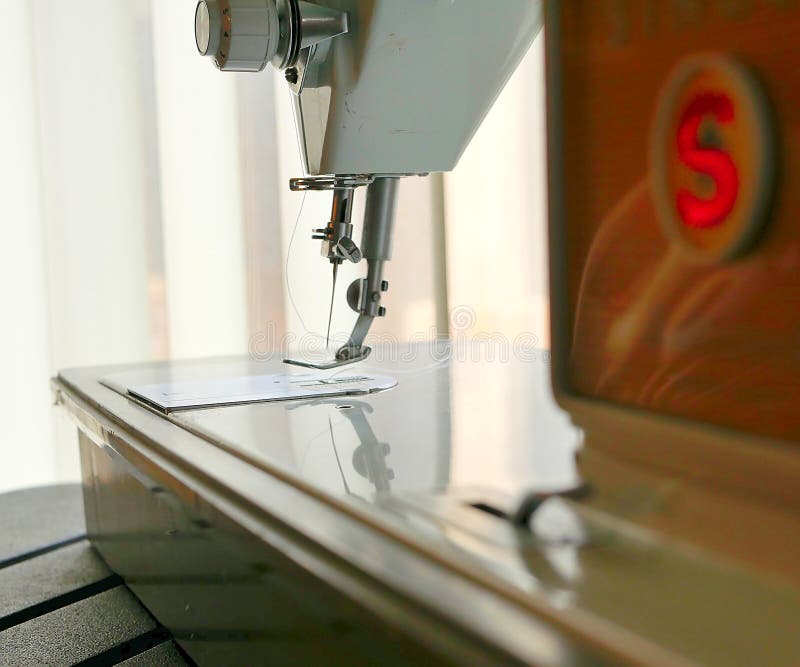 Sewing Machine Needle and White Thread in Sunlight Stock Photo - Image ...