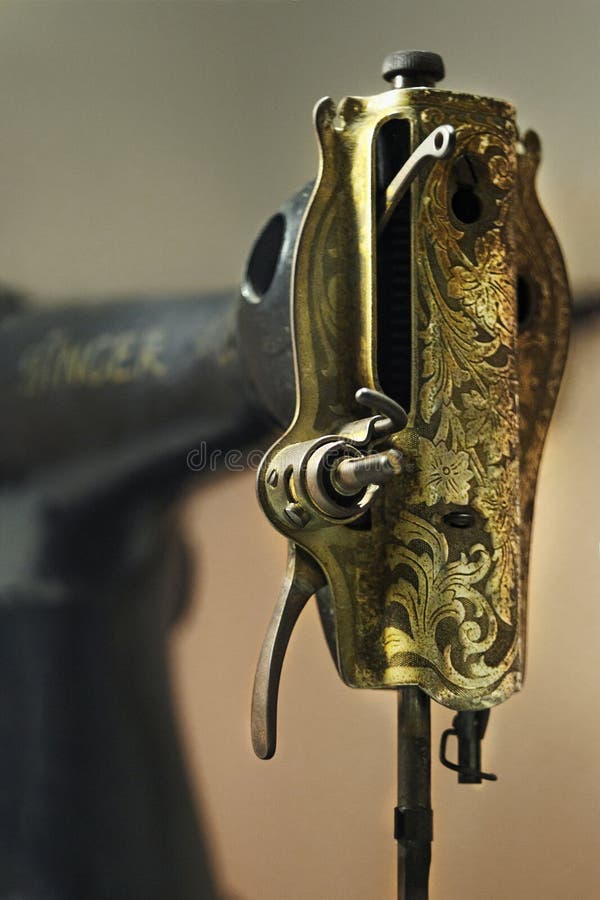 Retro Sewing Machine Singer Stock Photo - Image of detail, ancient ...