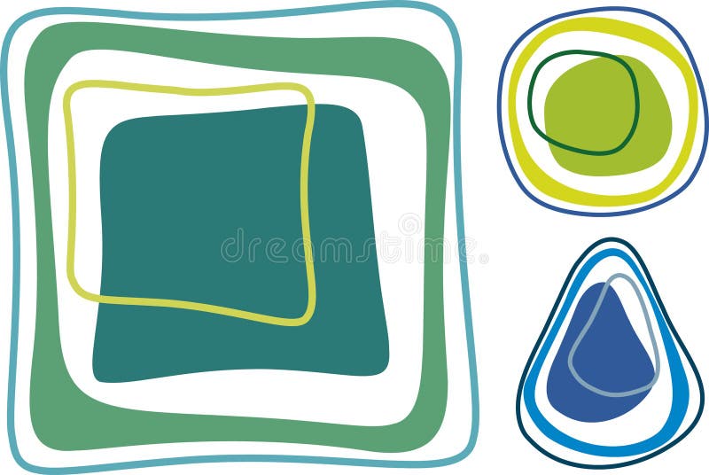 Retro shapes stock vector. Illustration of repeat, overlap - 12950781