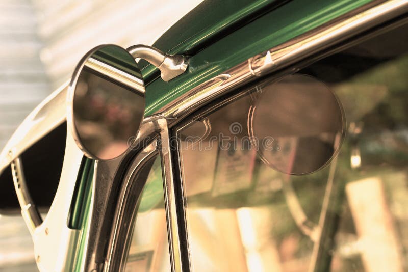 Retro side mirror car stock image. Image of reflect, equipment - 64293303