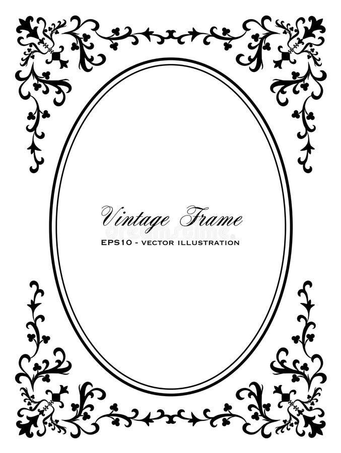Retro sier ovaal kader vector illustratie. Illustration of kaders ...