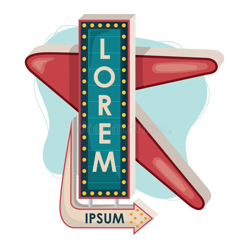 Retro signage stock vector. Illustration of commercial - 15135085