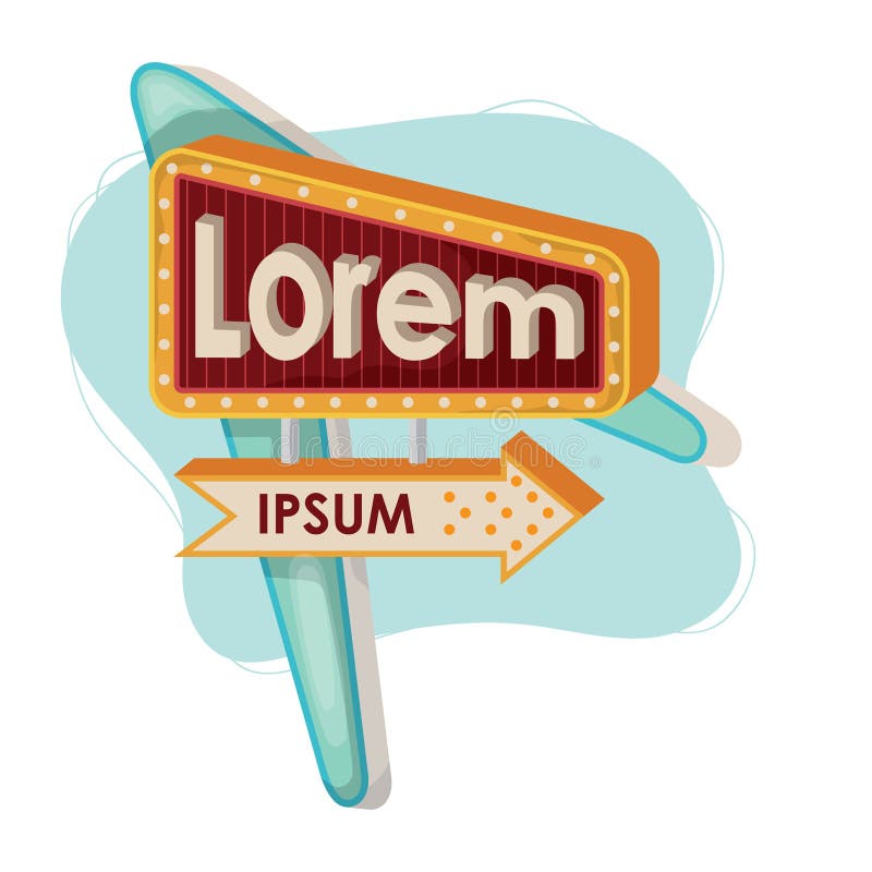 Retro signage stock vector. Illustration of commercial - 15135085