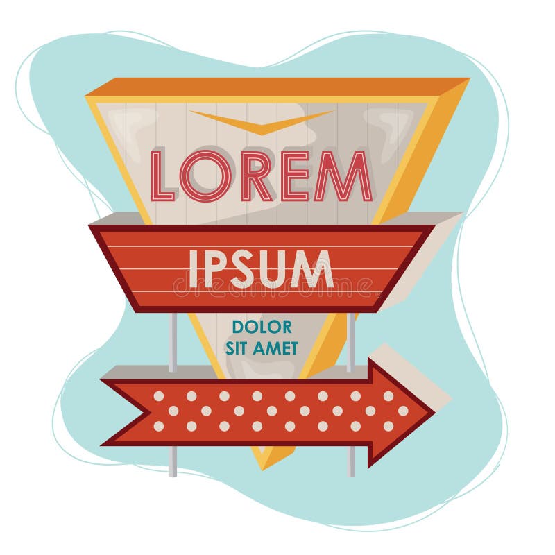 Retro signage stock vector. Illustration of commercial - 15135085