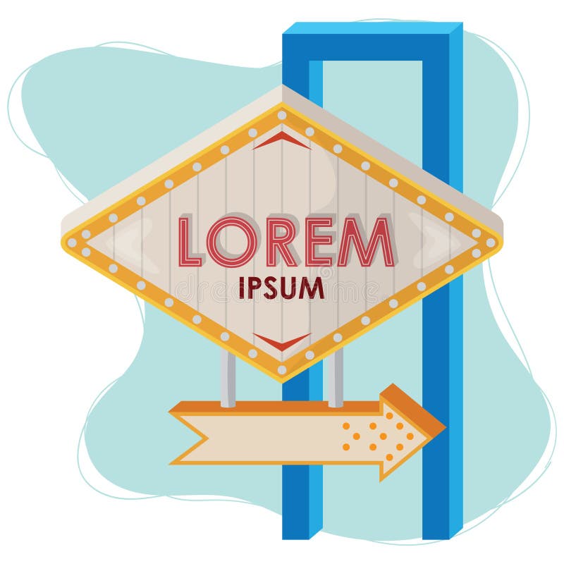 Retro signage stock vector. Illustration of commercial - 15135085