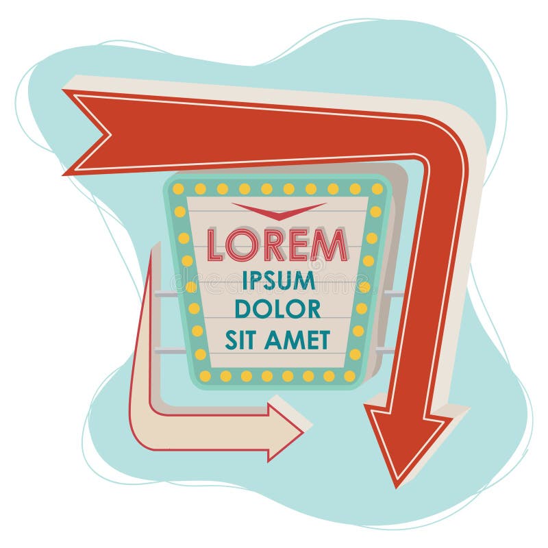 Retro Signage. Vector Illustration Decorative Design Stock Vector ...
