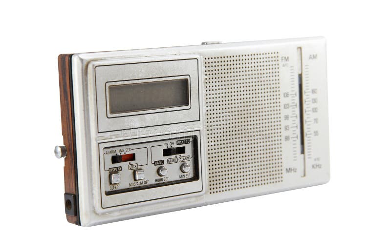 Silver Radio Cassette Recorder Stock Photo - Image of extendible, radio ...