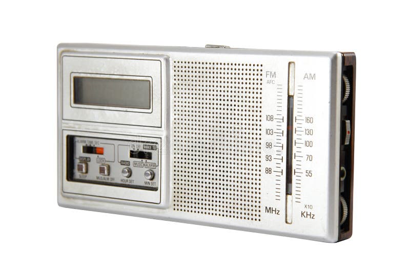 Silver Radio Cassette Recorder Stock Photo - Image of extendible, radio ...