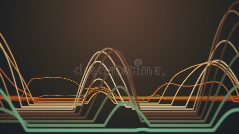 Oscillating Sine Waveform Frequency Lines Science Background Stock ...